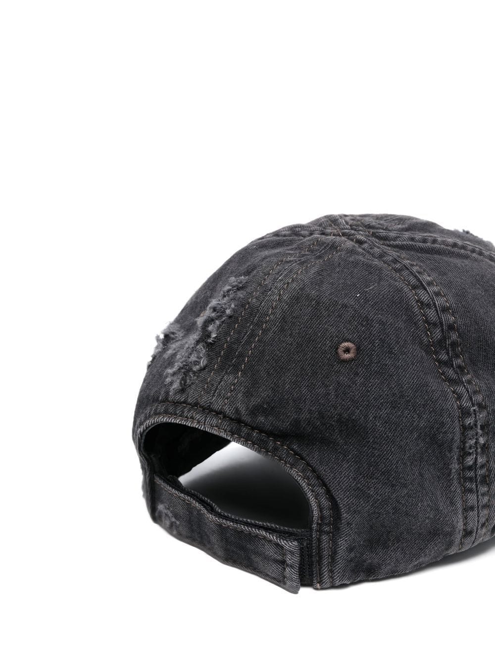 Balenciaga Logo-Embroidered Ditreed Denim Cap In Grey - 30% Off