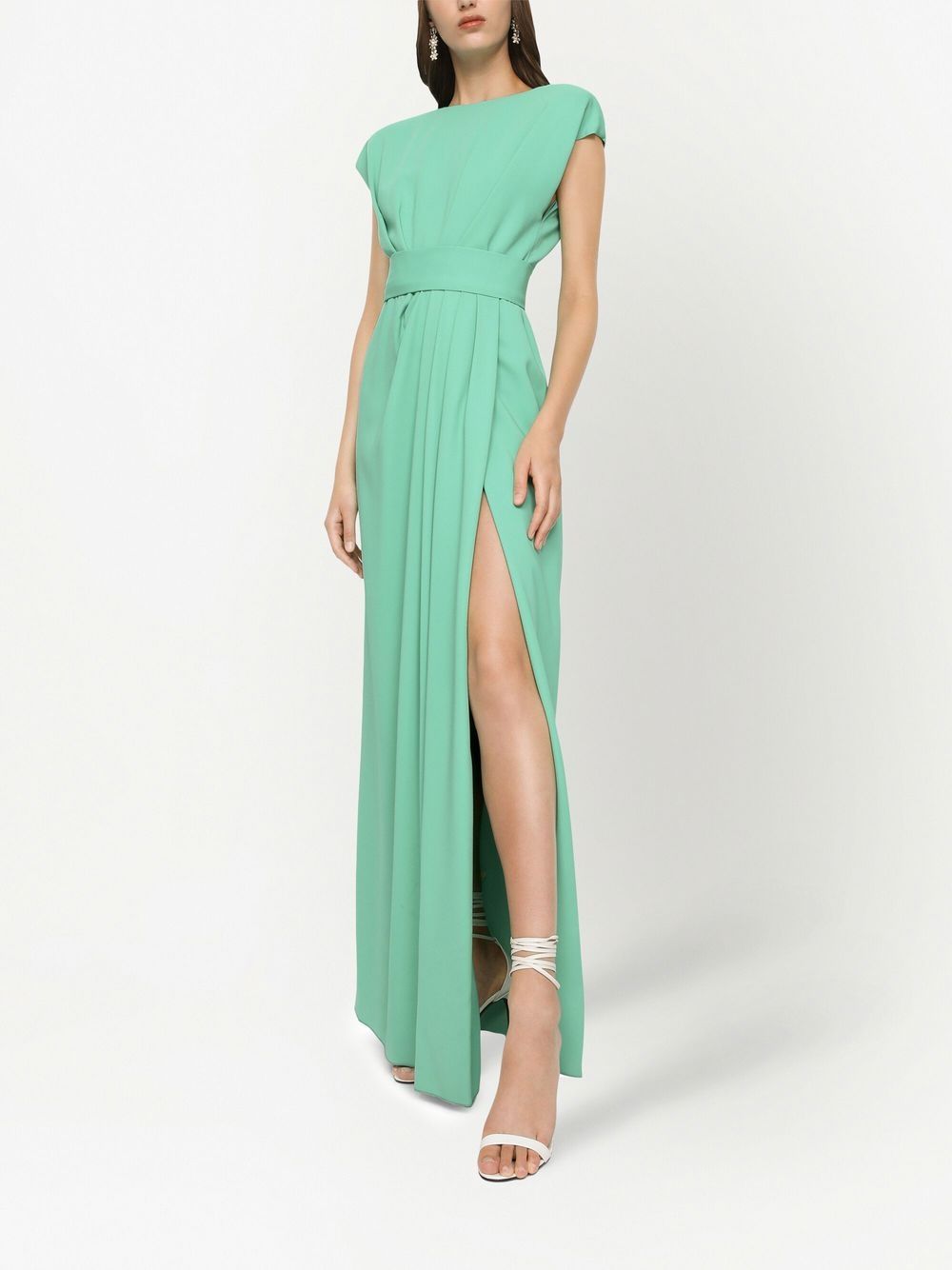 DOLCE & GABBANA Dolce & Gabbana Pleated Cap-Sleeve Gown
