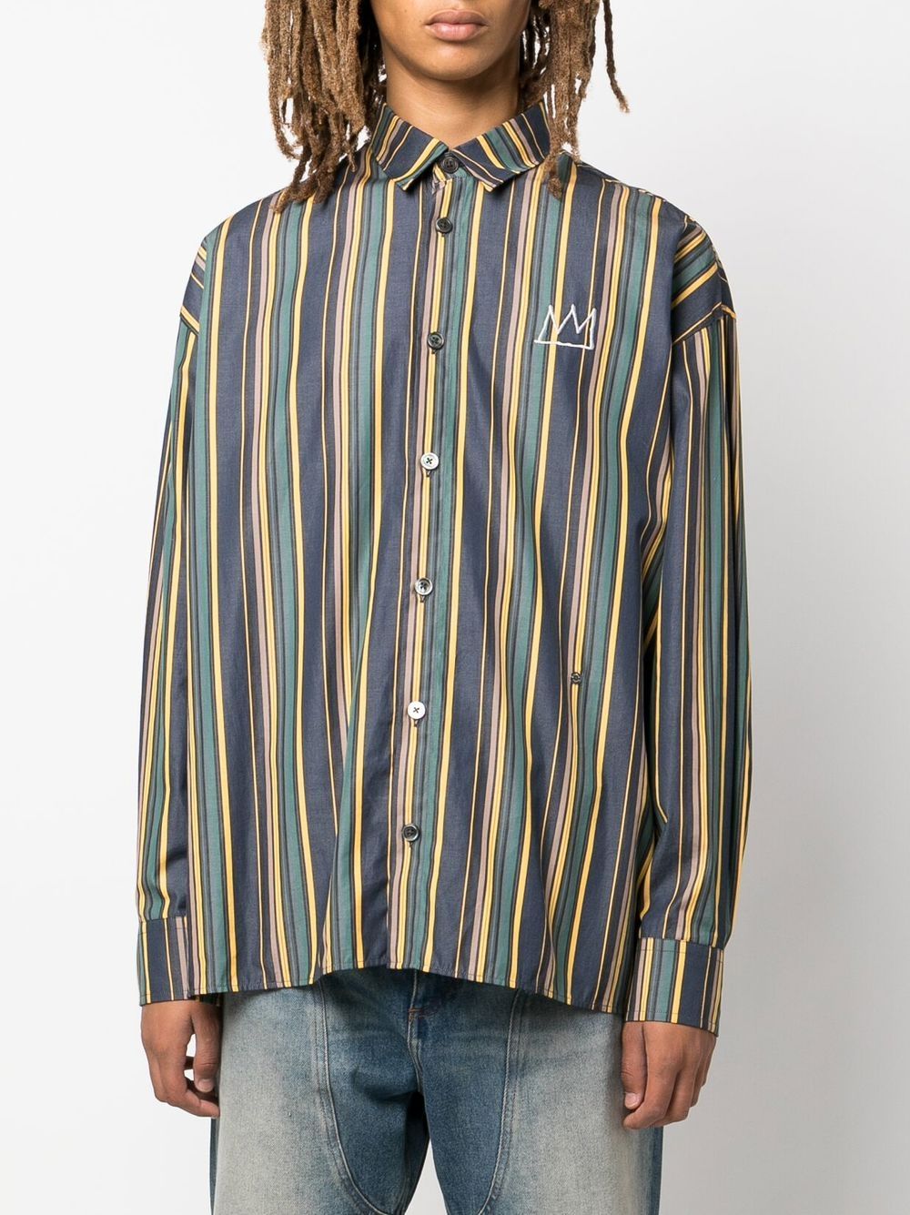 ÉTUDES STUDIO illustion nows the time striped shirt