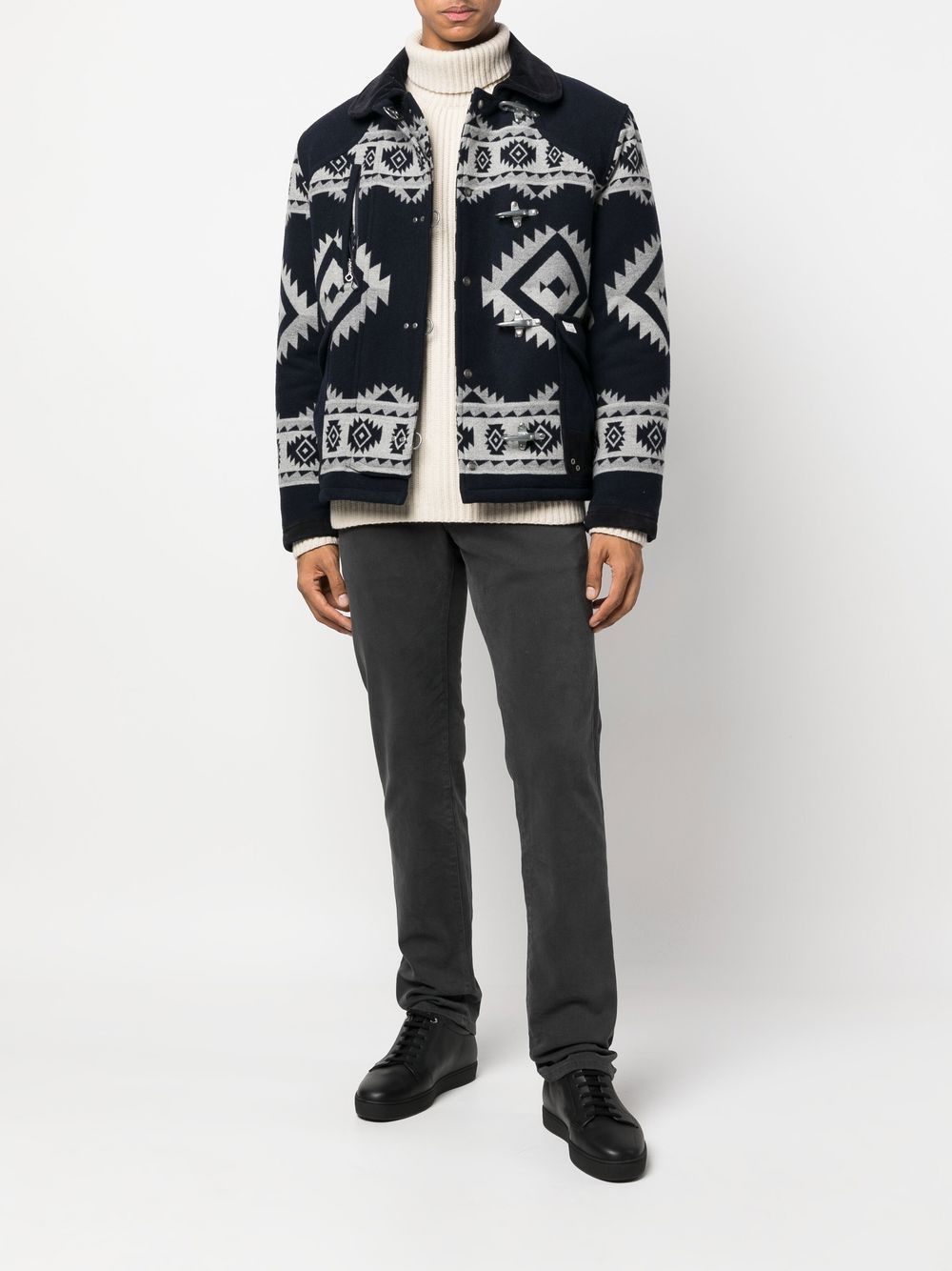 FAY Fay Geometric Three-Pocket Jacket