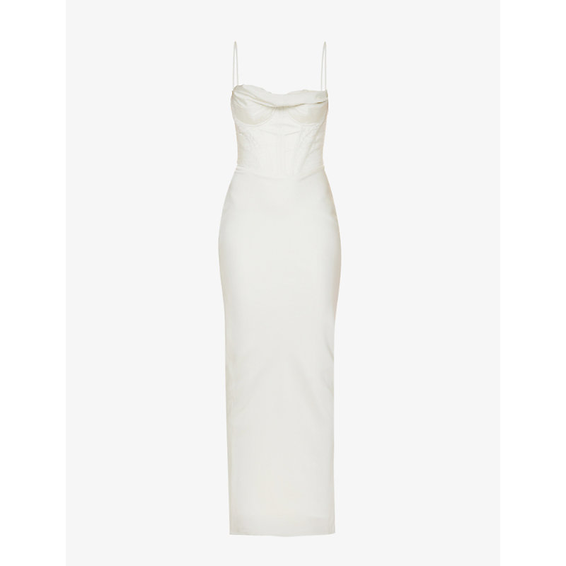 charmaine ivory corset maxi dress House Of Cb - White dress