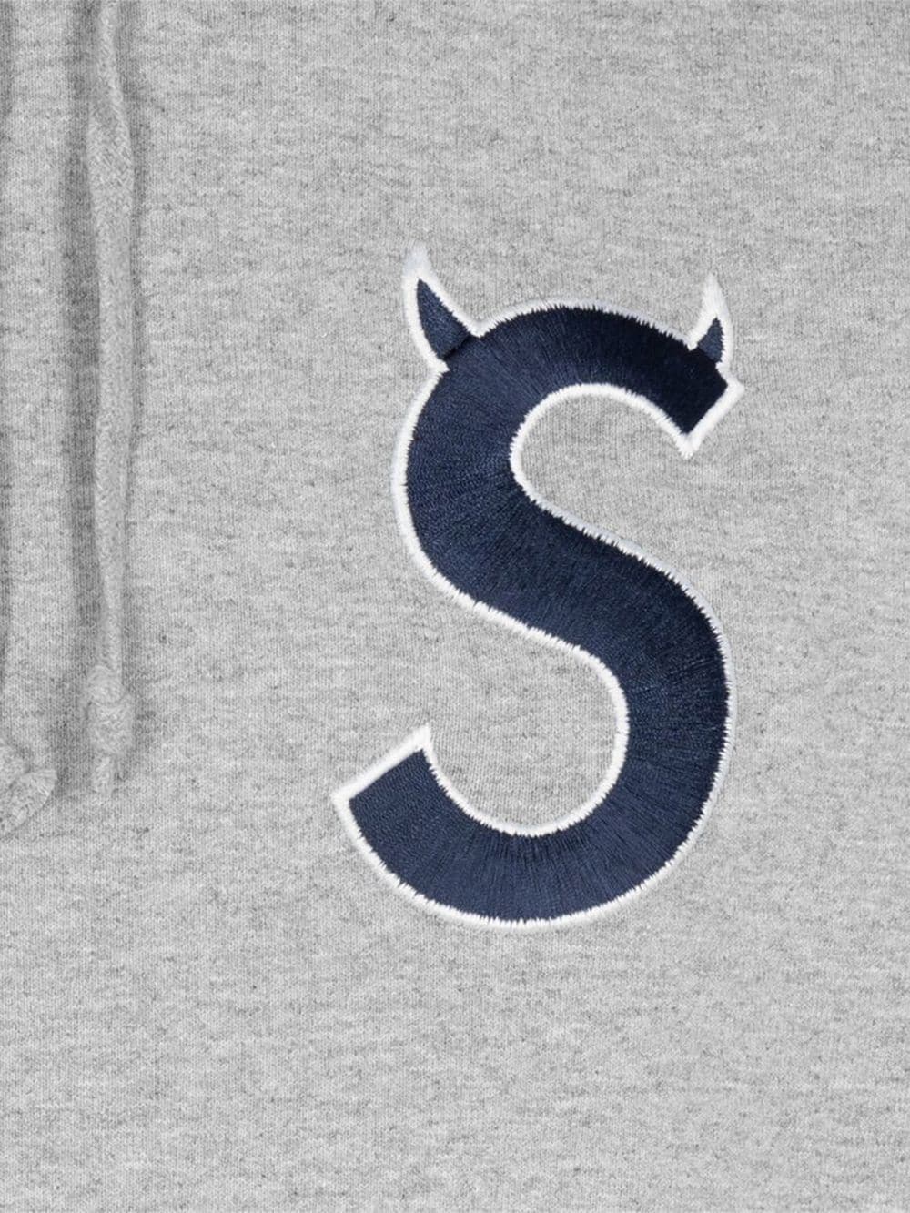 Supreme S Logo Drawstring Hoodie - Grey | Editorialist