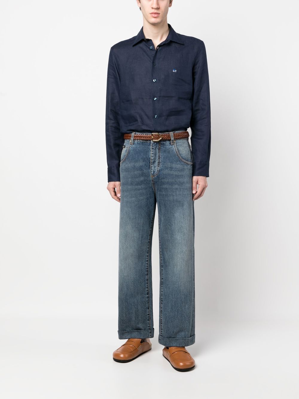 ETRO ETRO Logo-Patch Straight-Leg Jeans