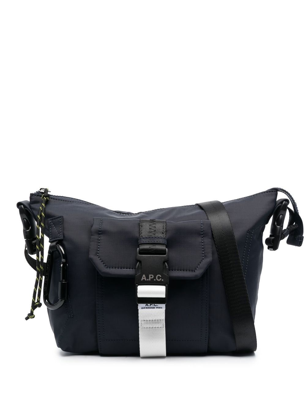 apc leather sling backpack A.P.C. Navy Trek Messenger Bag