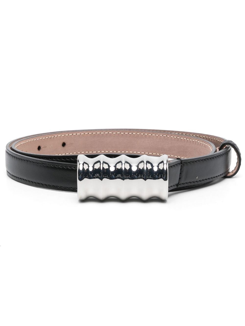 Khaite The Small Julius Leather Belt - Black | Editorialist