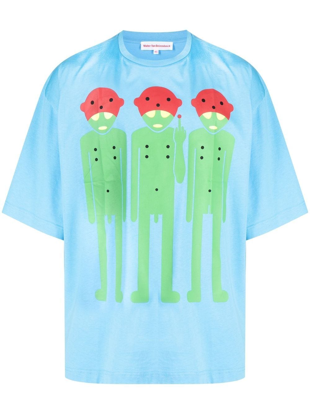 Walter Van Beirendonck Aliens Oversized T-Shirt In Blue - 35% Off