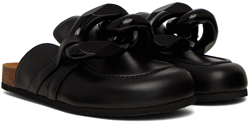 Jw Anderson Black Chain Mules - Blue - 44% Off | Editorialist
