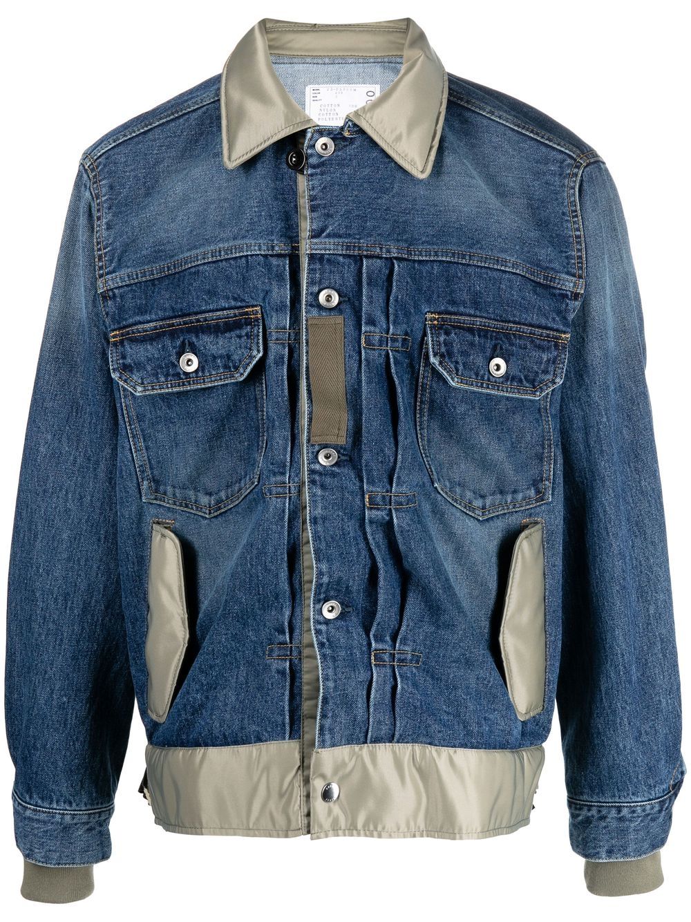 SACAI sacai Contrasting-Collar Denim Jacket