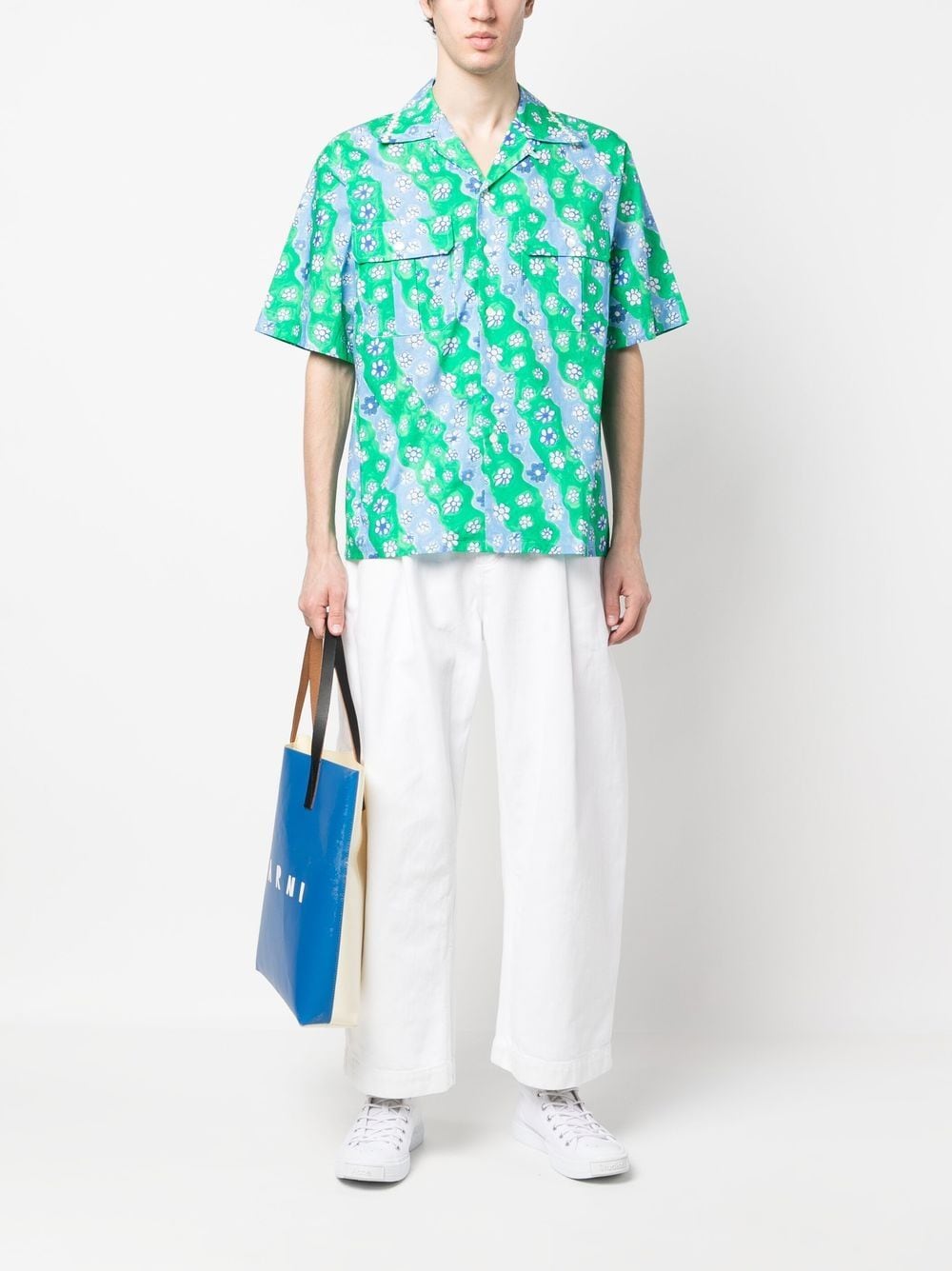 MARNI floral-print short-sleeved shirt
