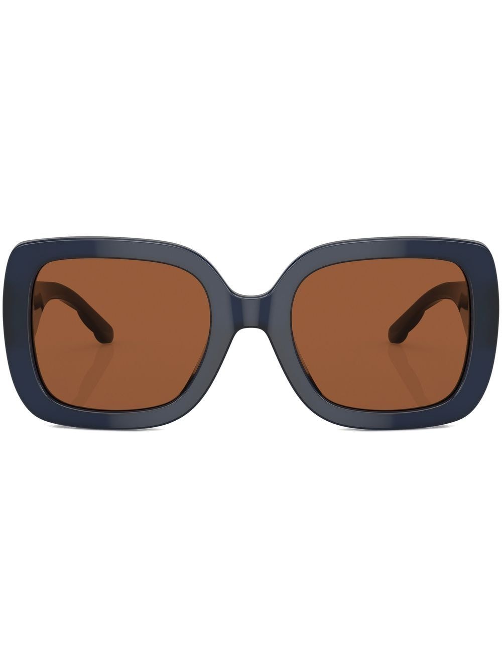 NWT！NEW! Tory Burch Oversized Square Butterfly Sunglasses -Navy / Solid Brown Tory Burch Oversized Butterfly Sunglasses - Dark Grey  main image 2