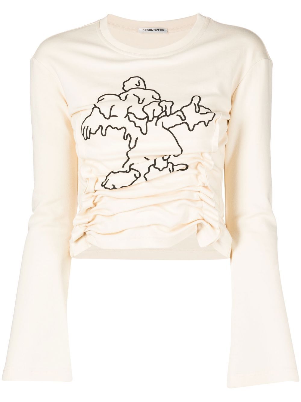 GROUND ZERO Ground Zero Graphic-Print Long-Sleeve T-Shirt