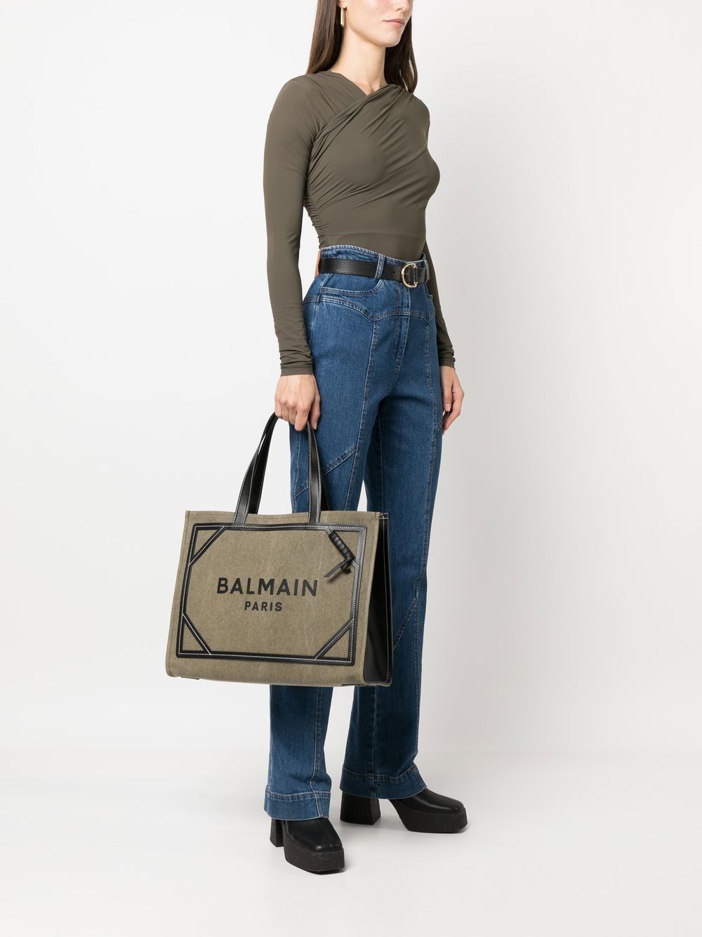 BALMAIN B-Army Canvas Tote