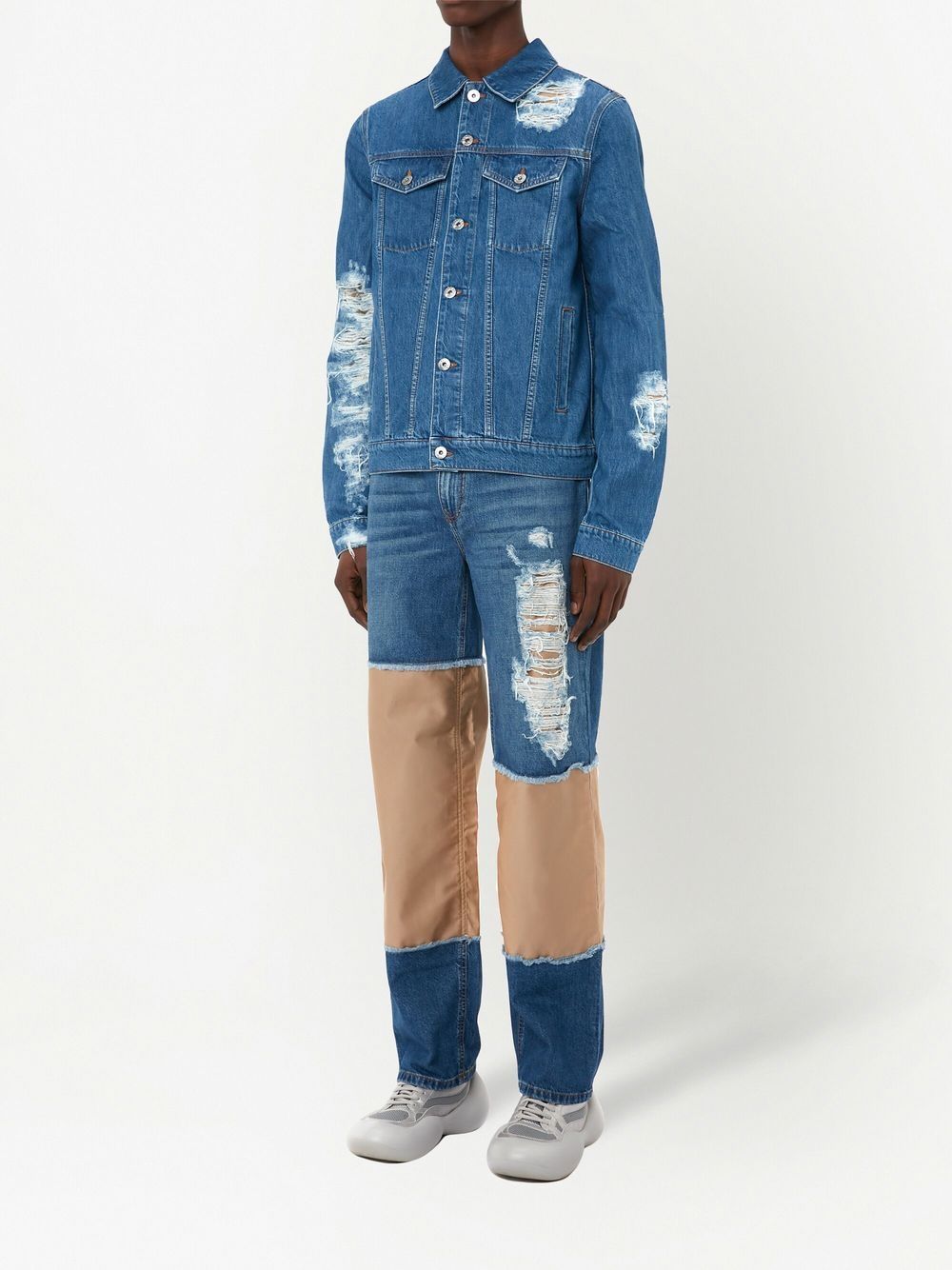 JW ANDERSON JW Anderson Distressed Denim Trucker Jacket