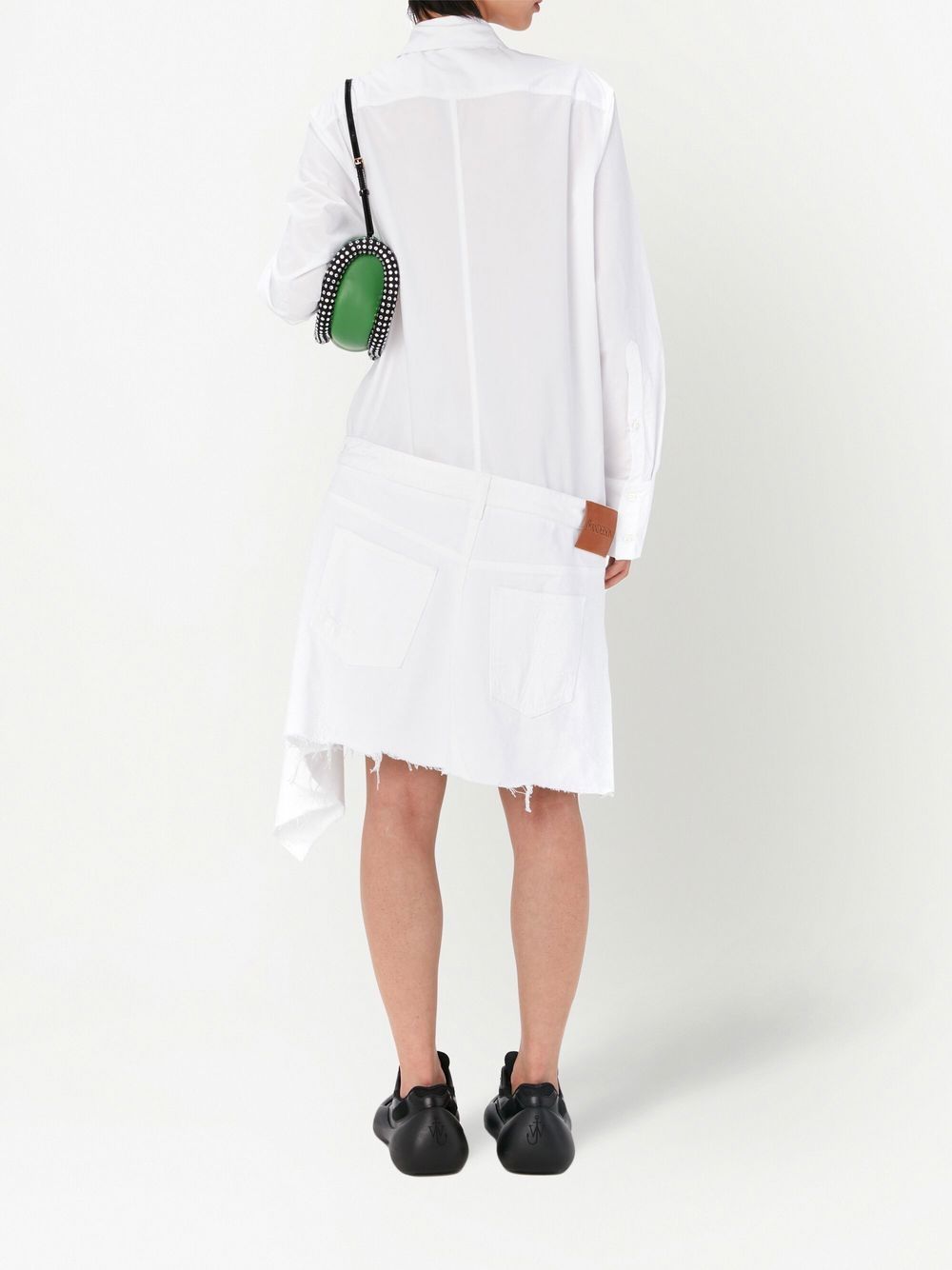 JW ANDERSON JW Anderson Distressed-Finish Asymmetric Shirtdress