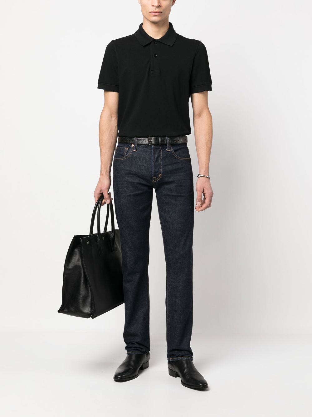 TOM FORD short-sleeved cotton polo shirt