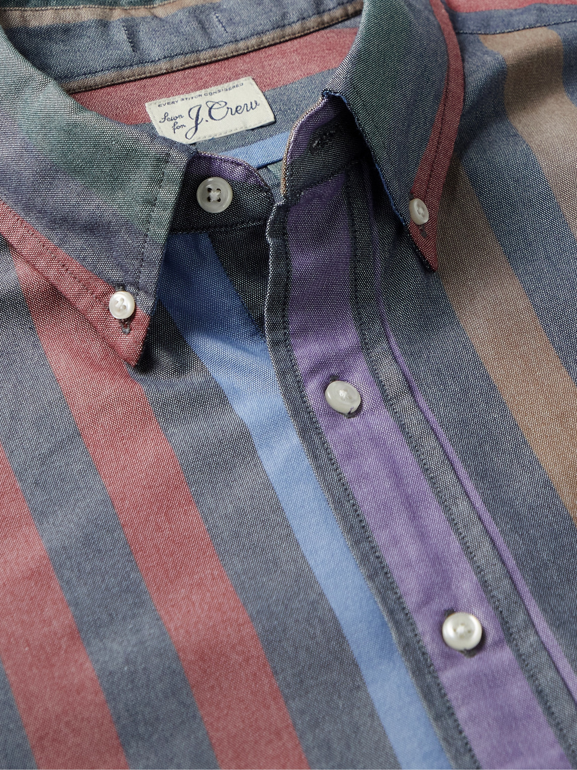 dress coat men J. Crew Slim Broken-In Organic Cotton Oxford Fun Shirt, Blue & White –  Oxford & Evergreen main image 1