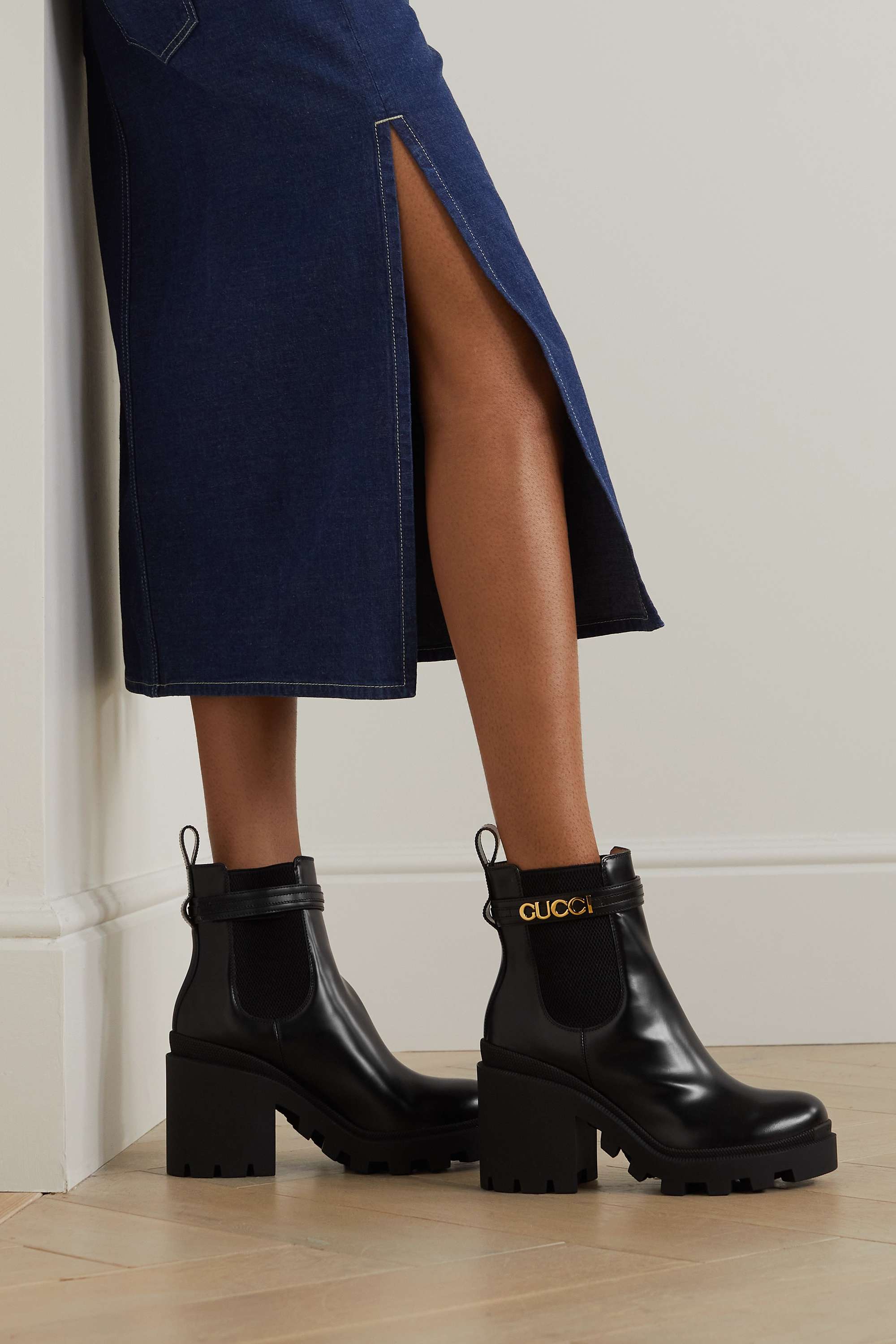 GUCCI Ankle Boot Gucci Logo leather ankle boots Gucci main image 3