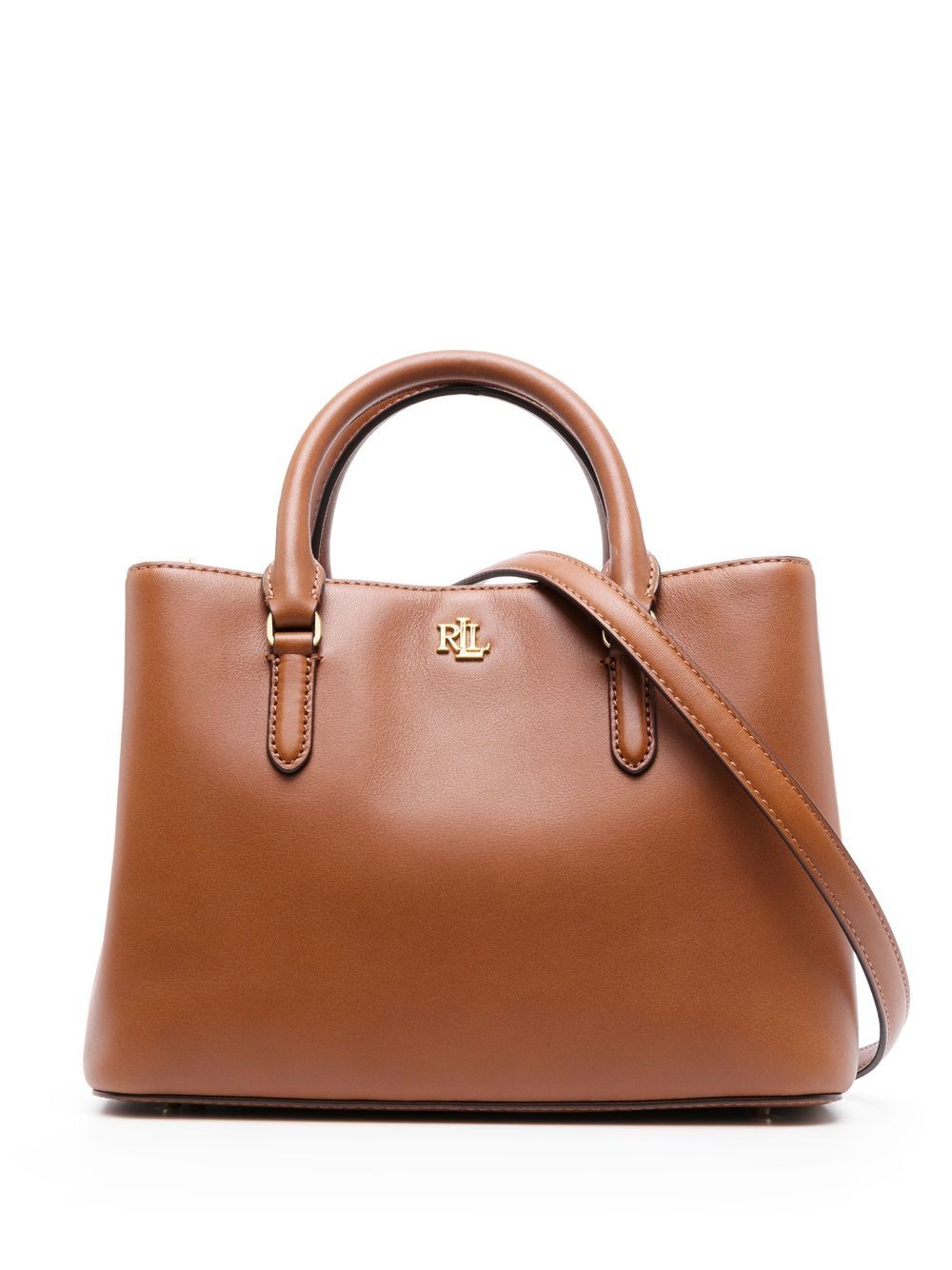 Ralph Lauren Marcy 26 Leather Tote Bag - Brown | Editorialist