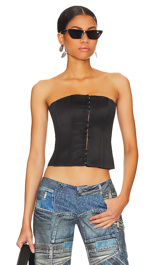 GUIZIO GUIZIO Satin Corset Top
