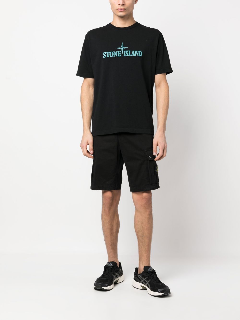 STONE ISLAND Stone Island Cargo Shorts with Signature Compass Motif