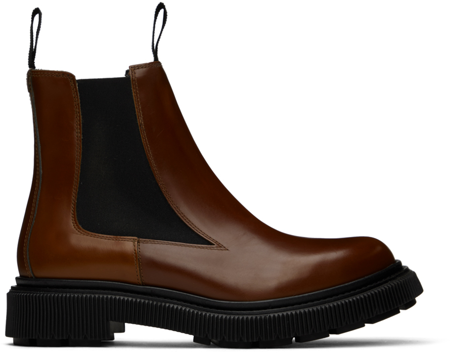 Adiev Paris Brown (Polido Rust) Type 188 Chelsea Boots Sz 41 US 8 M Chelsea 8 Dark Brown Burnished Calf – Crockett & Jones US main image 2
