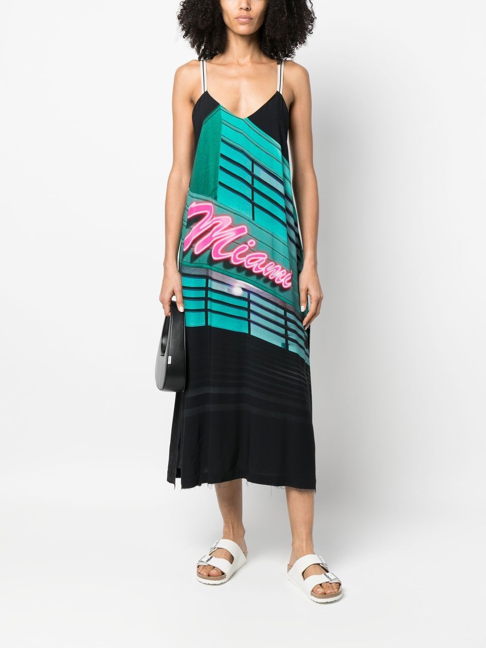 PALM ANGELS Palm Angels Miami Graphic-Print Midi Dress