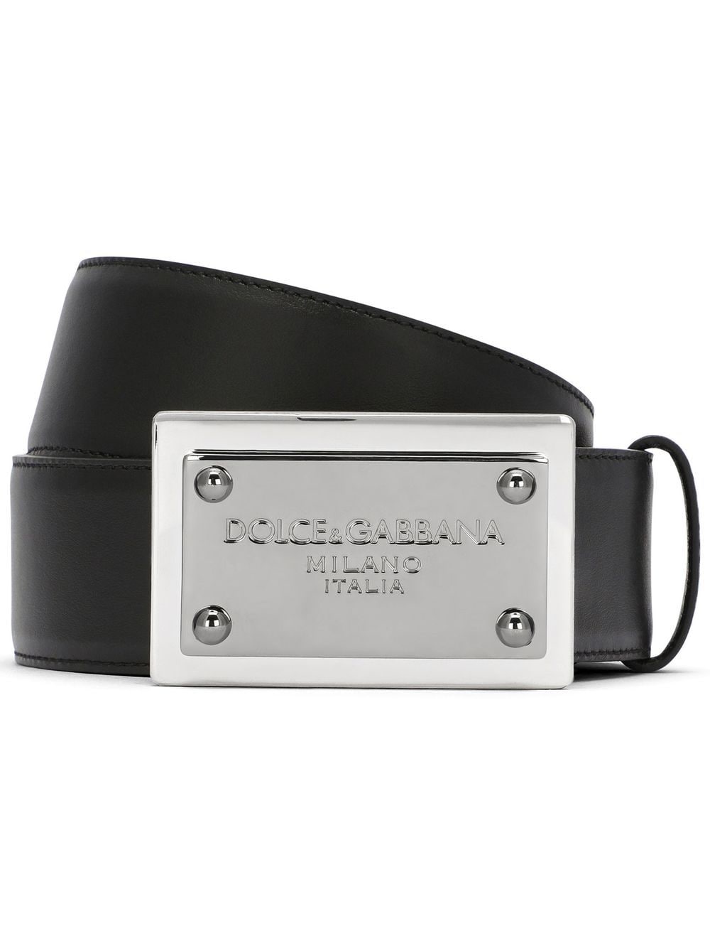 d&g men's leather belt