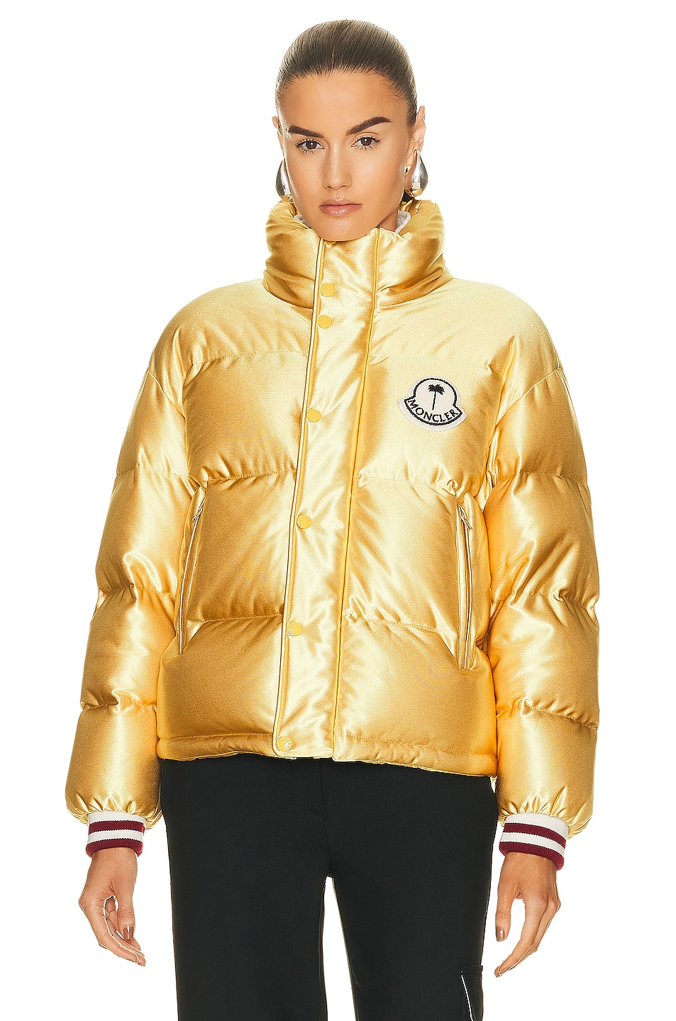 Moncler X Palm Angels Keon Padded Jacket - Gold | Editorialist