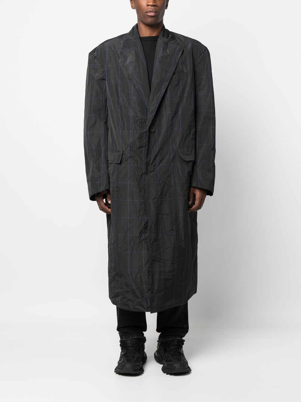 BALENCIAGA Prince of Wales Check Trench Coat