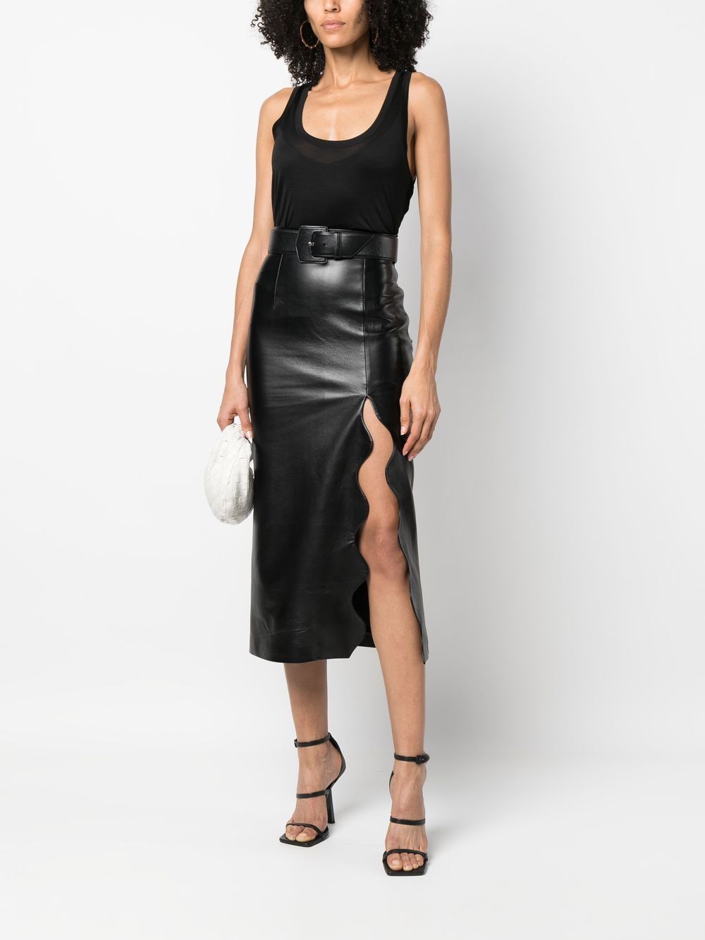 TOM FORD TOM FORD logo-patch silk tank top