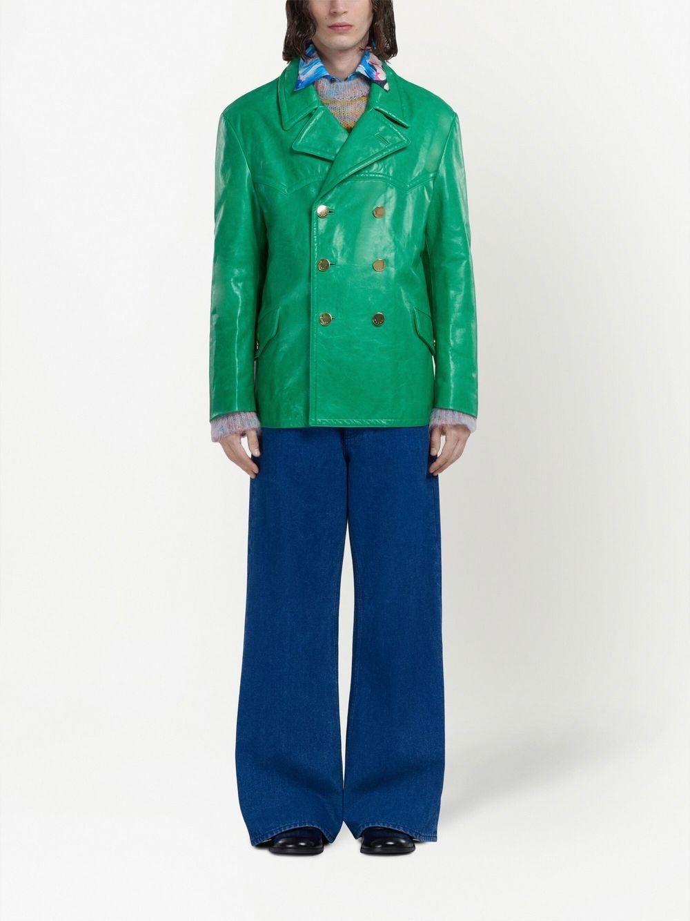 MARNI Double-Breasted Leather Jacket