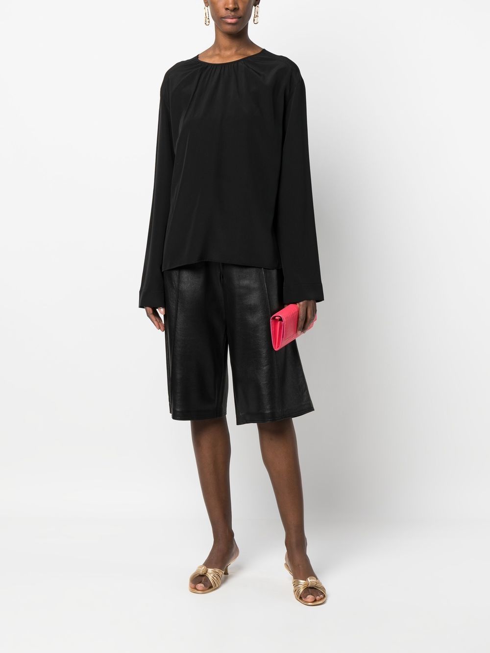 JOSEPH JOSEPH Gathered-Neck Silk Blouse