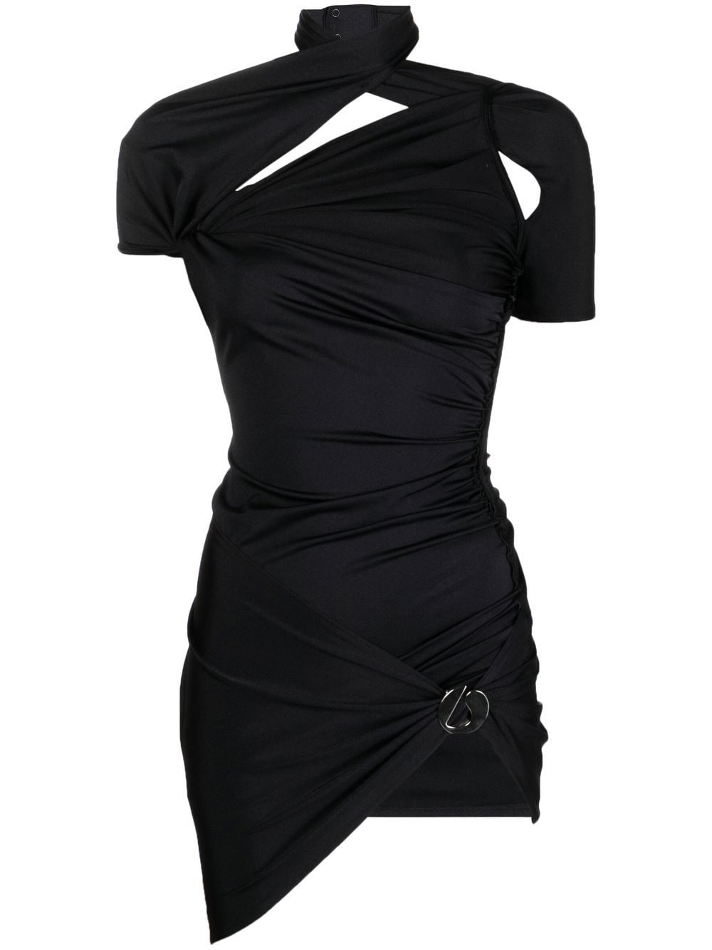 coperni black mini dress Coperni Ruffle Mini Dress in Black