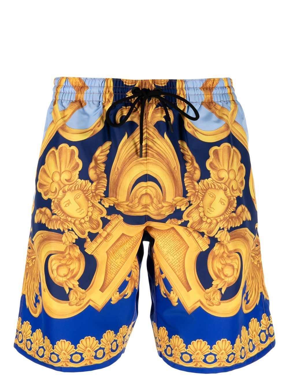 VERSACE ゴールドバロック柄 海パン Mサイズ Versace Baroque-Pattern Swim Shorts In Blue - 65% Off | Editorialist