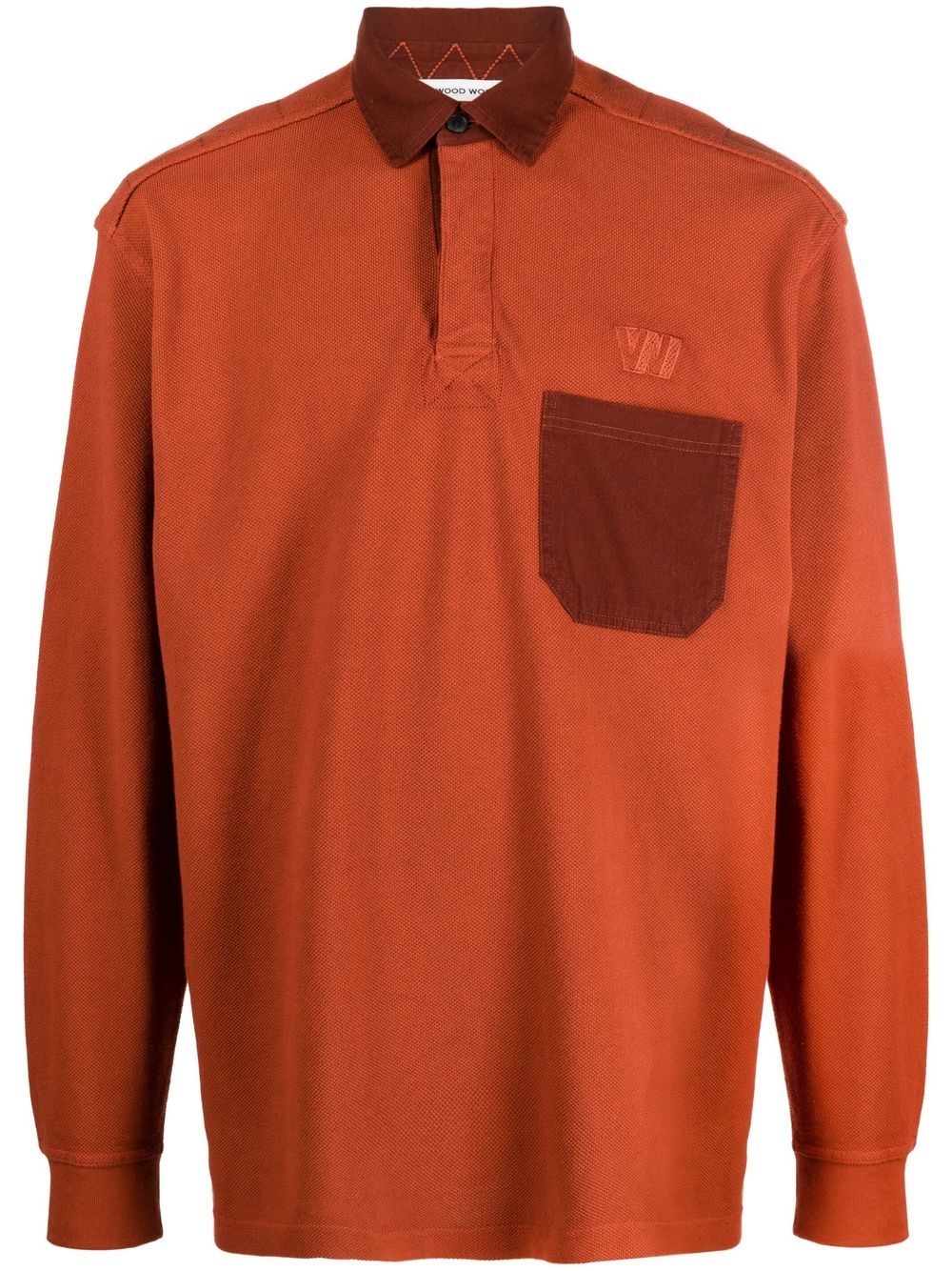 Buy Wood Wood Logo-embroidered Cotton Polo Shirt - Orange At 37% Off ...