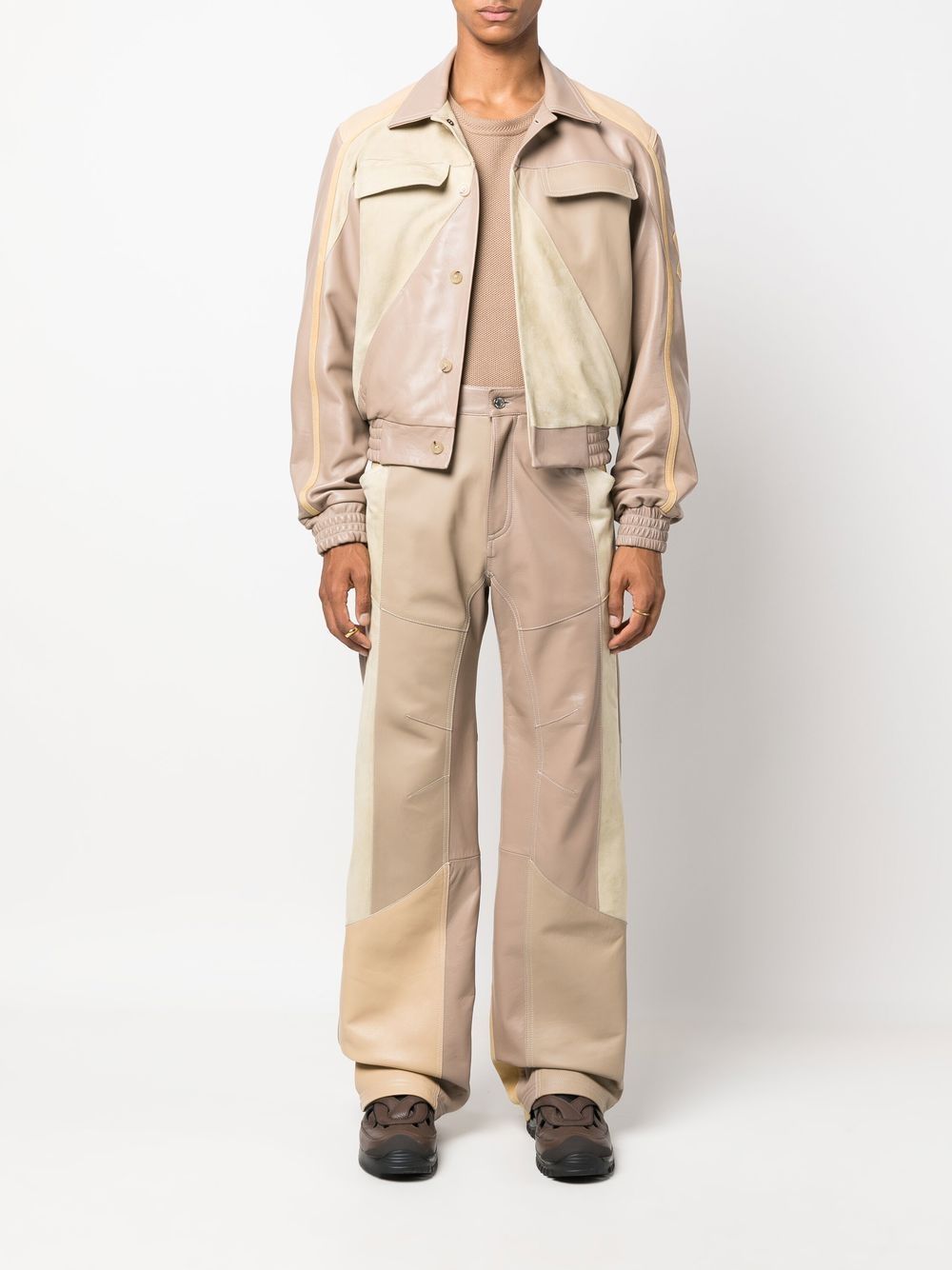 MARINE SERRE Marine Serre Patchwork Leather Jacket