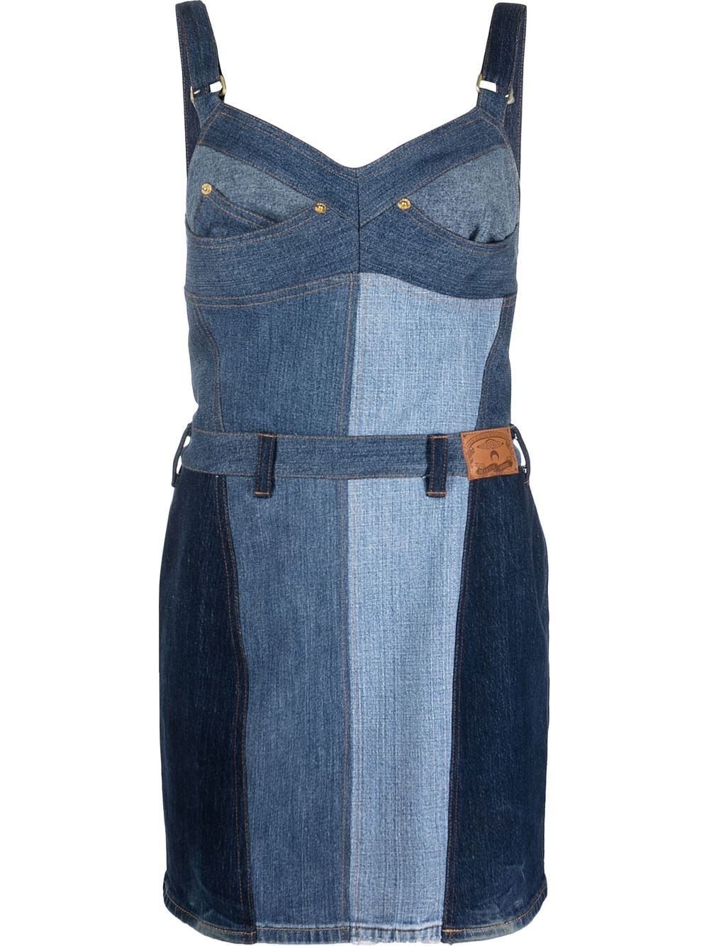 MARINE SERRE Marine Serre Regenerated Denim Minidress