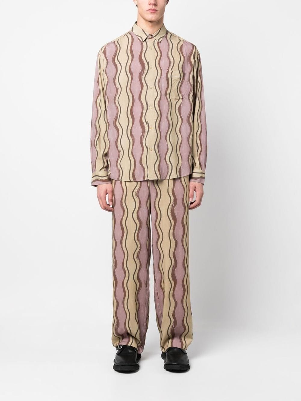 JACQUEMUS Jacquemus Striped Wide-Leg Trousers