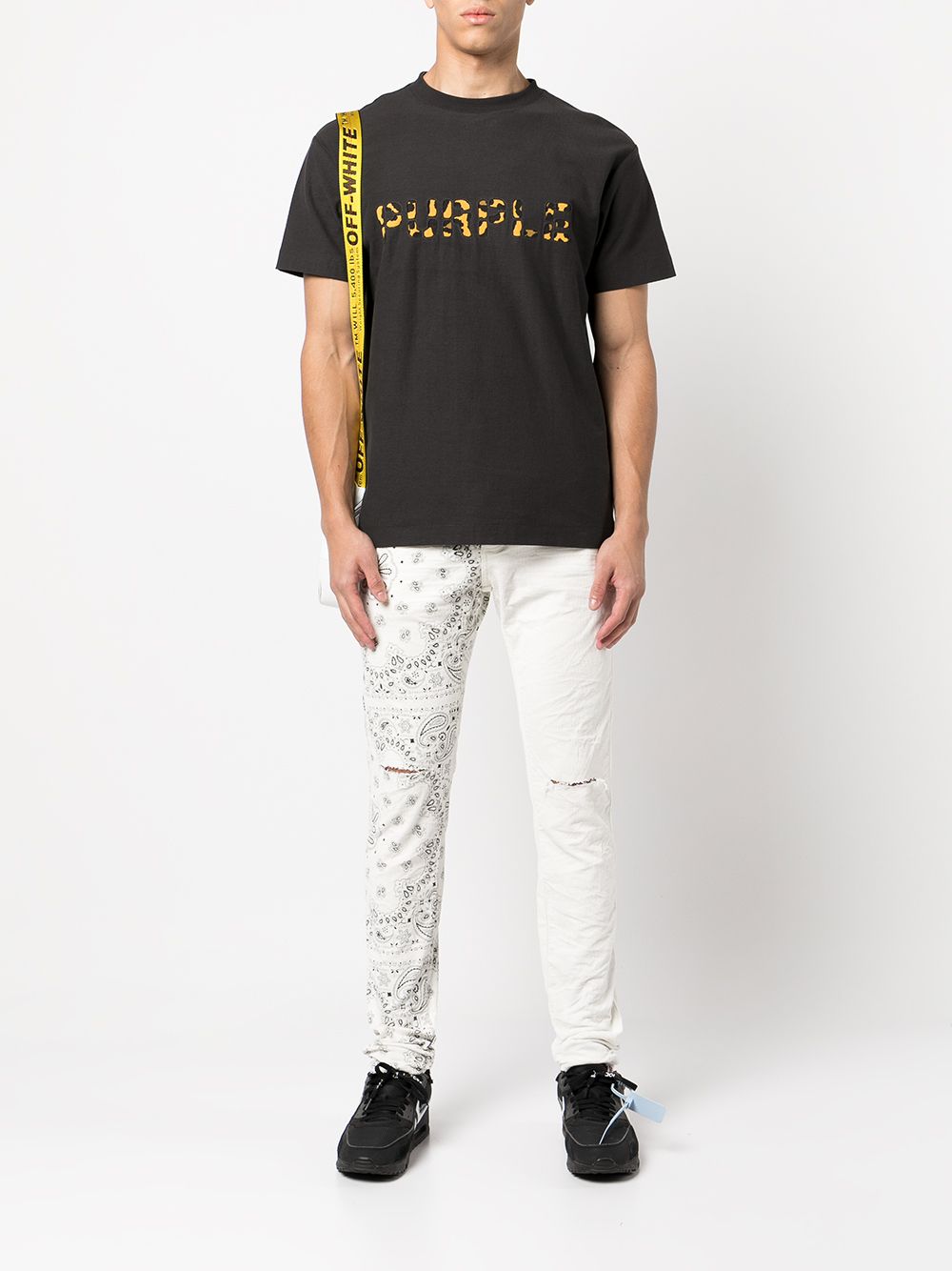 PURPLE BRAND Bandana-Print Corduroy Trousers