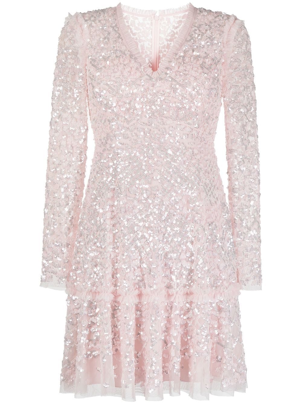 needle and thread pink sequin dress Rent Needle & Thread Pink Dress UK 10