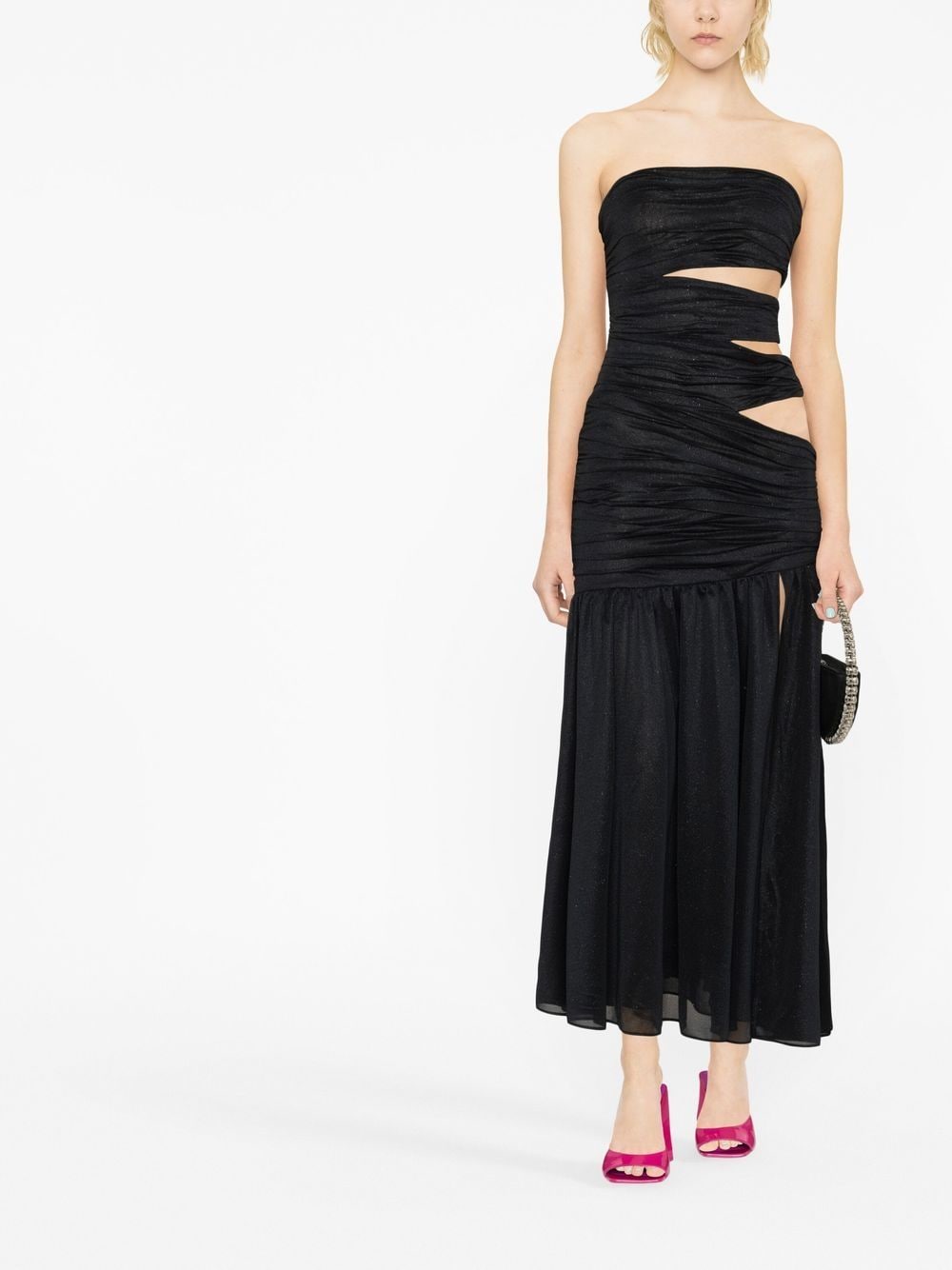 ROTATE BY BIRGER CHRISTENSEN Cut-Out Ruched Dress
