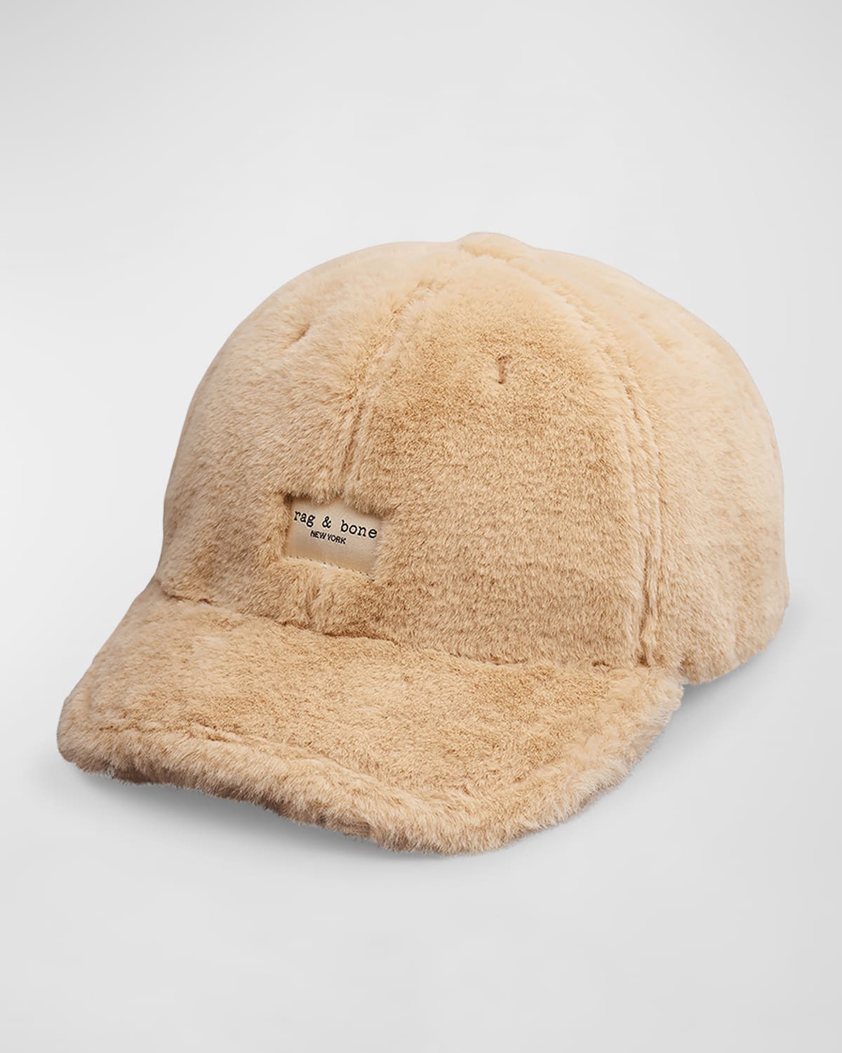 Rag & Bone Addison Faux Fur Baseball Cap - Teddy | Editorialist display picture 2