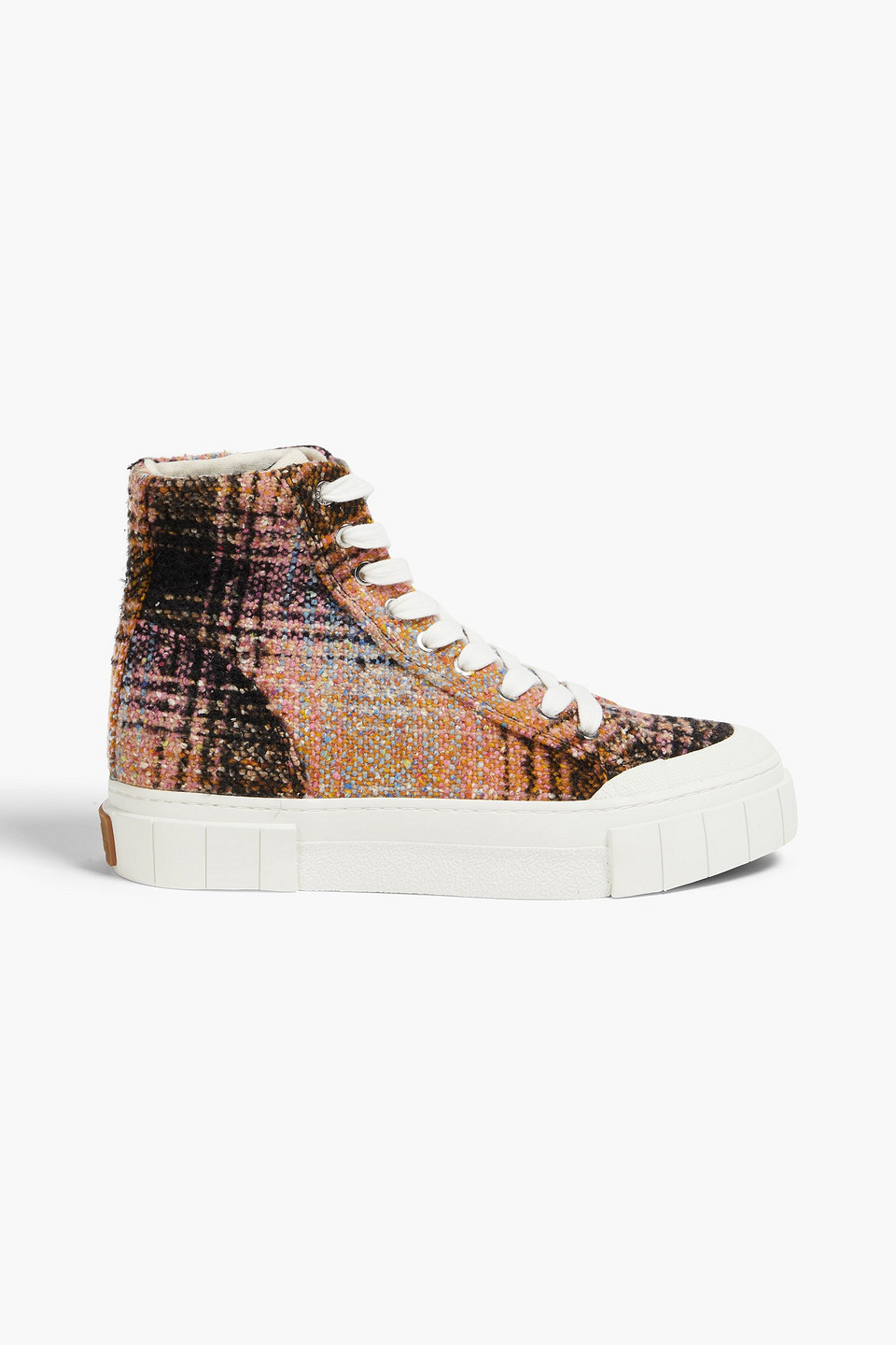 Good News Juice Checked Tweed High-Top Sneakers Pink Eu 39 In
