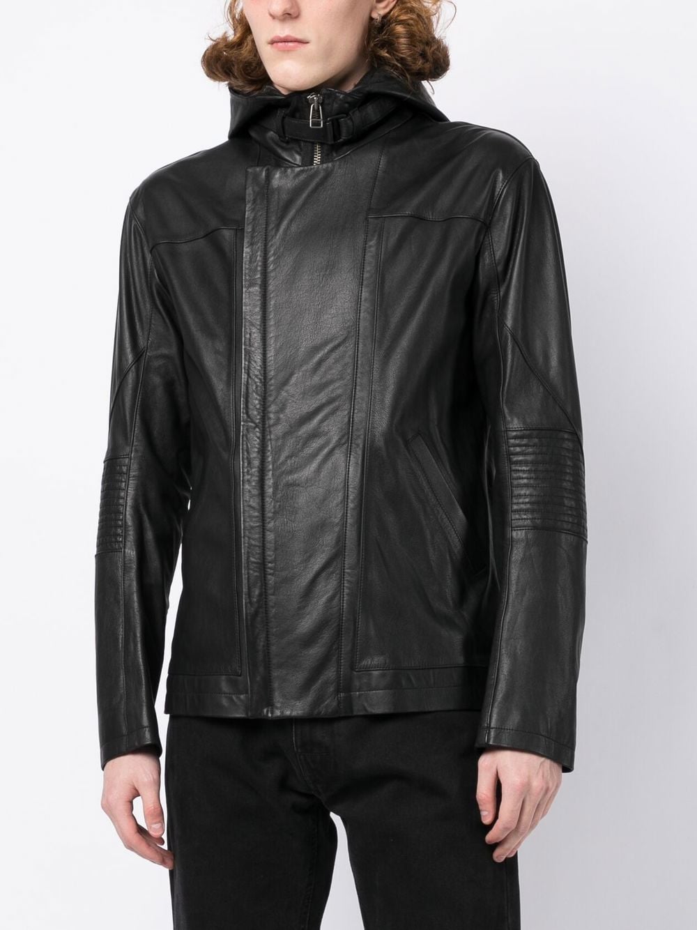 HELMUT LANG Helmut Lang Photograph-Print Leather Jacket