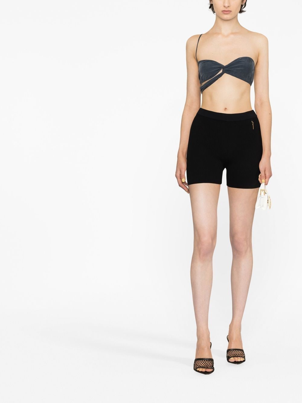 JACQUEMUS Ribbed-Knit High-Waisted Shorts