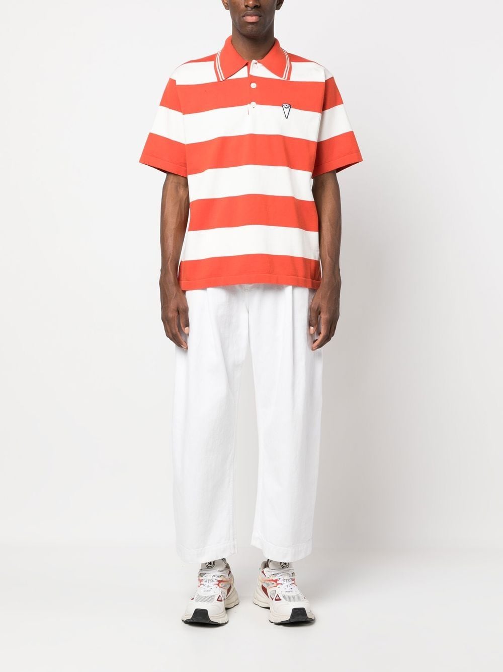 KENZO logo-print striped polo shirt