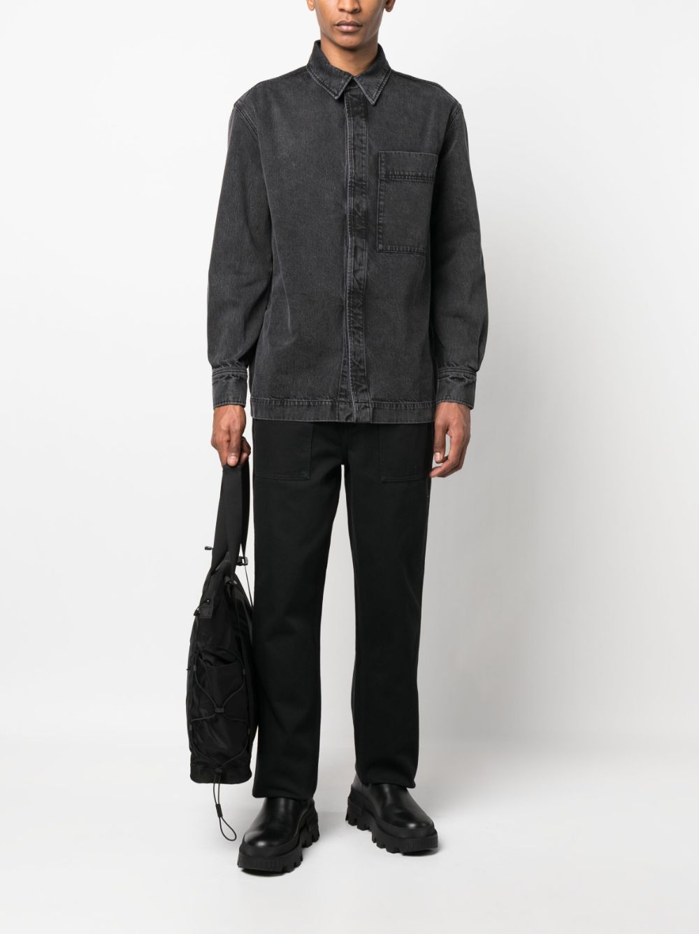 ÉTUDES STUDIO picture denim washed shirt