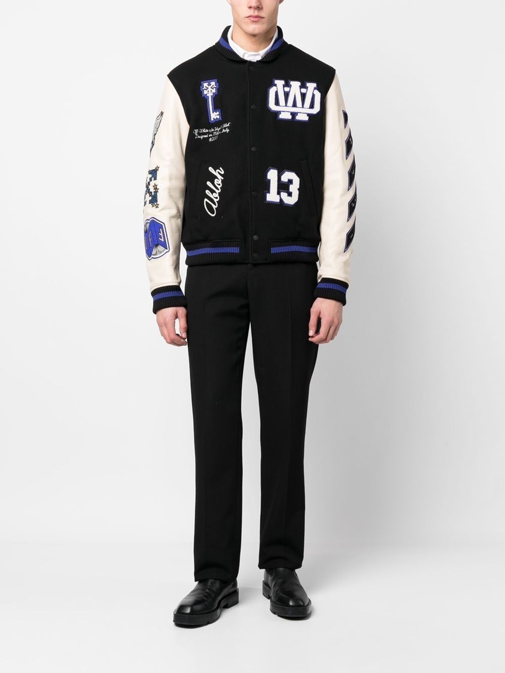 OFF-WHITE Off-White Patch-Detail Bomber Jacket