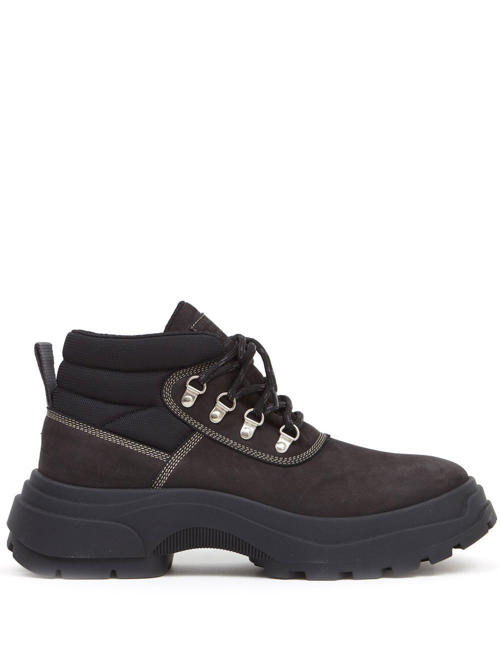 Maison Margiela Alex Leather Hiking Boots In Black - 62% Off