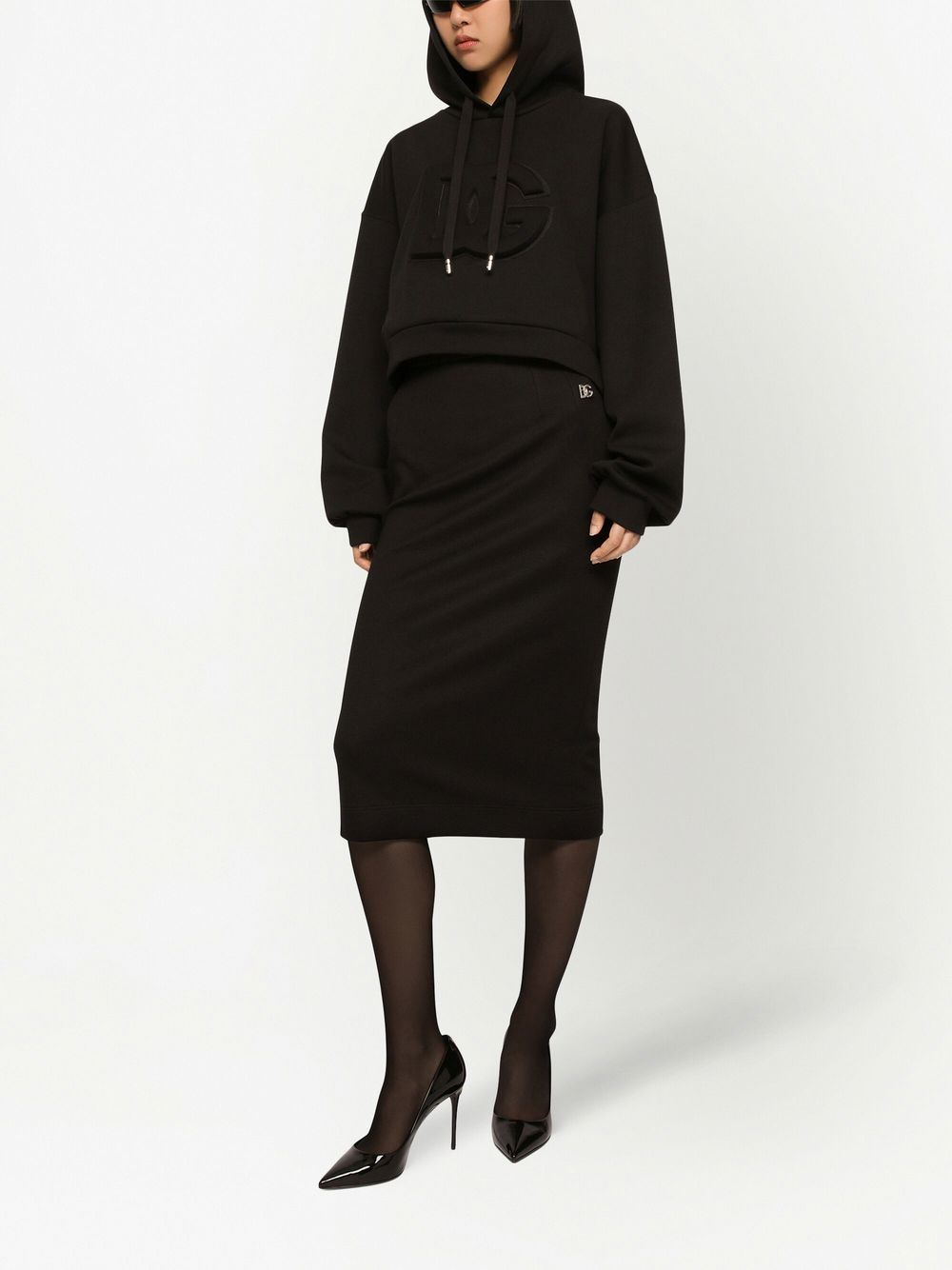 DOLCE & GABBANA Dolce & Gabbana Milano Rib Midi Skirt